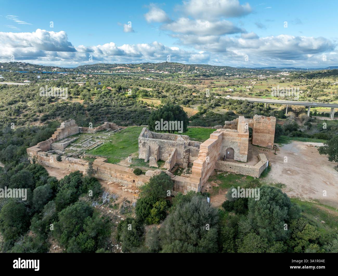 Stone ramparts & crenellated walls define Paderne Castle's medieval ...