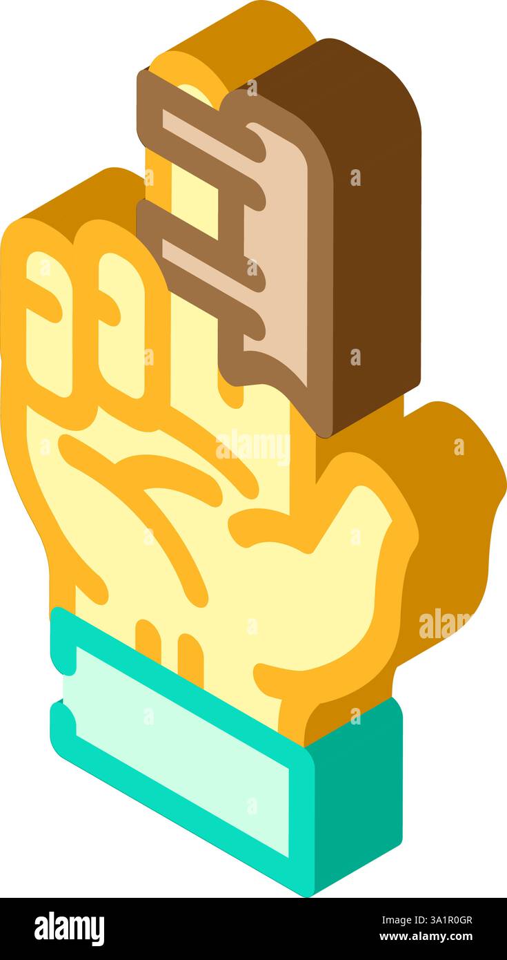 splint finger fracture isometric icon vector illustration Stock Vector ...