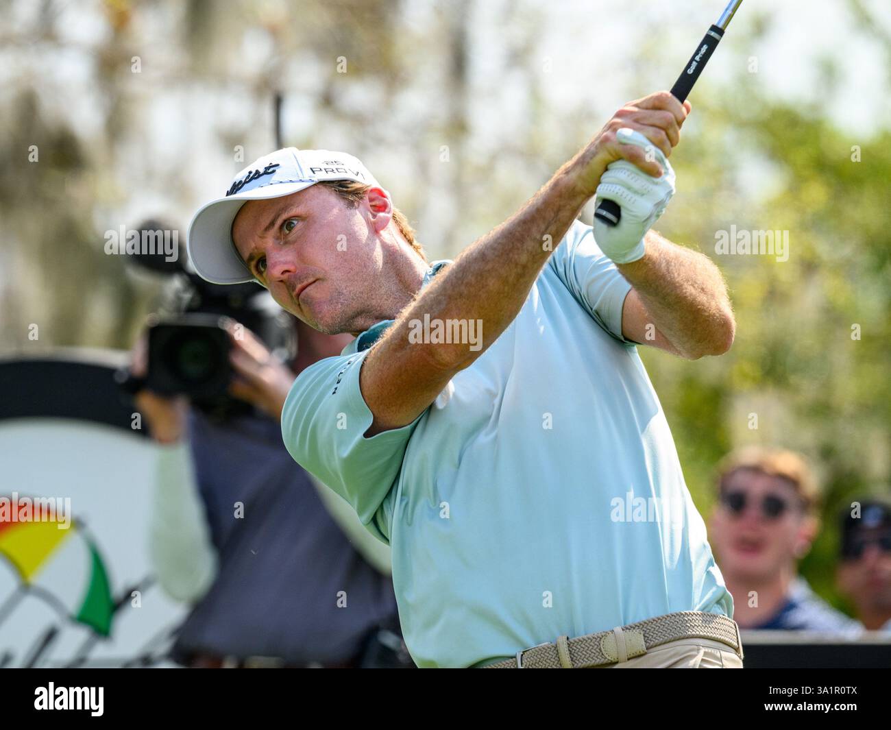 Orlando, FL, USA. 9th Mar, 2025. Russell Henley on the 10th tee during ...
