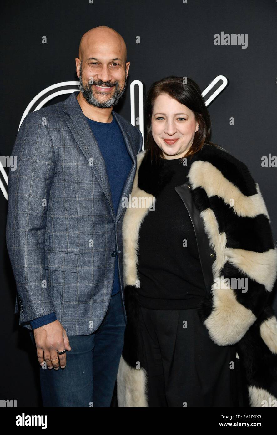 Keegan-Michael Key, left, and Elisa Key attend the premiere of Focus ...