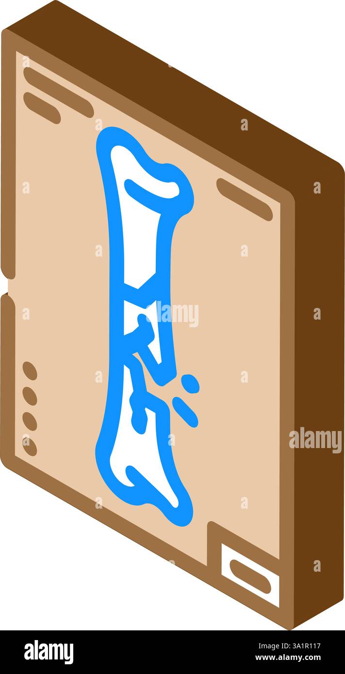 x ray of fracture isometric icon vector illustration Stock Vector Image ...