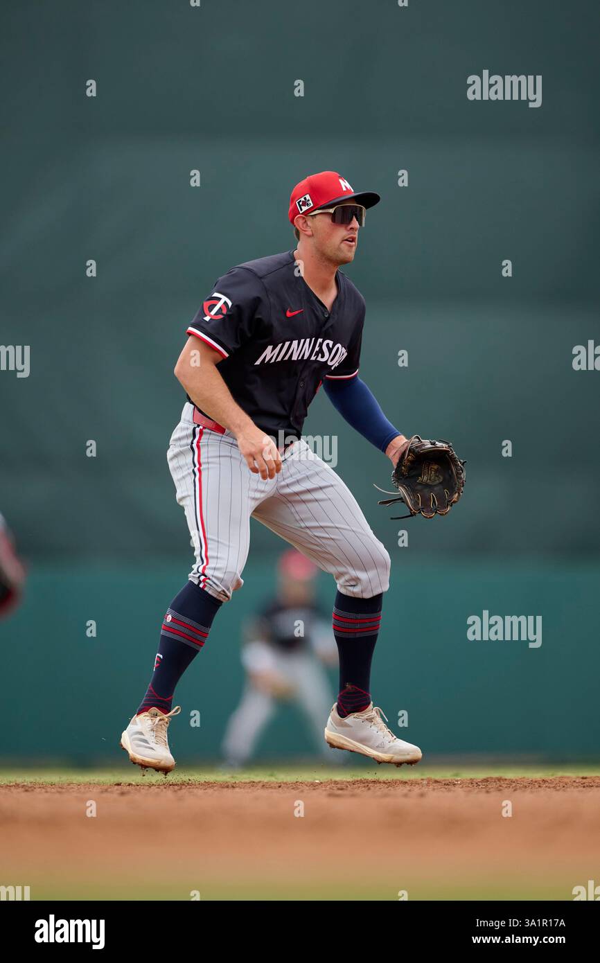 Minnesota Twins shortstop Brooks Lee (2) during an MLB Spring Training ...