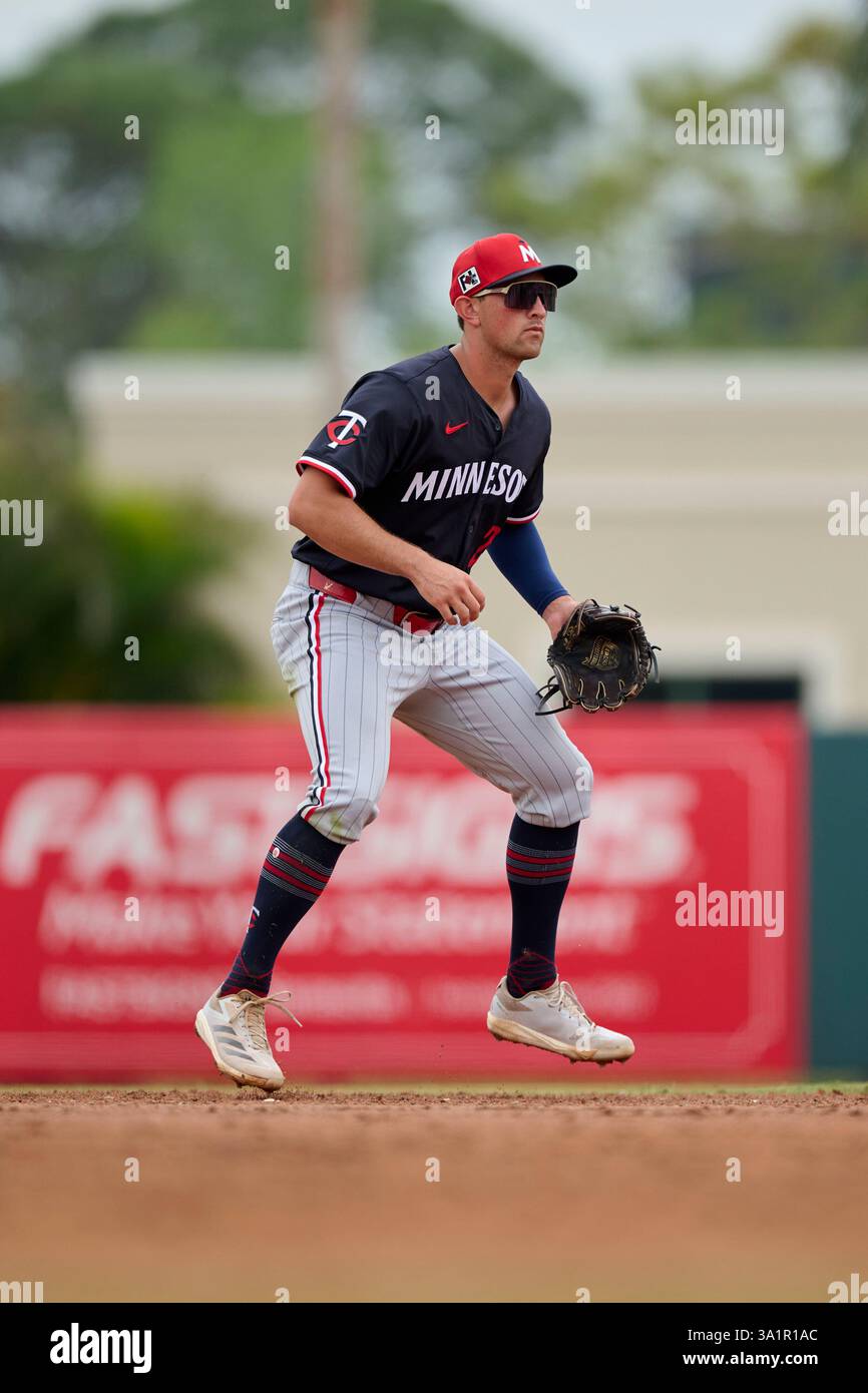 Minnesota Twins shortstop Brooks Lee (2) during an MLB Spring Training ...