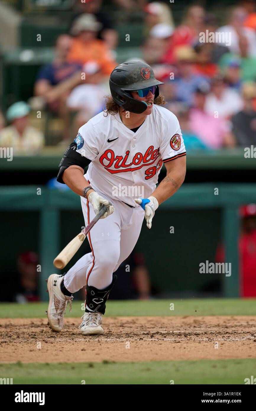 Baltimore Orioles Creed Willems (93) at bat during an MLB Spring ...