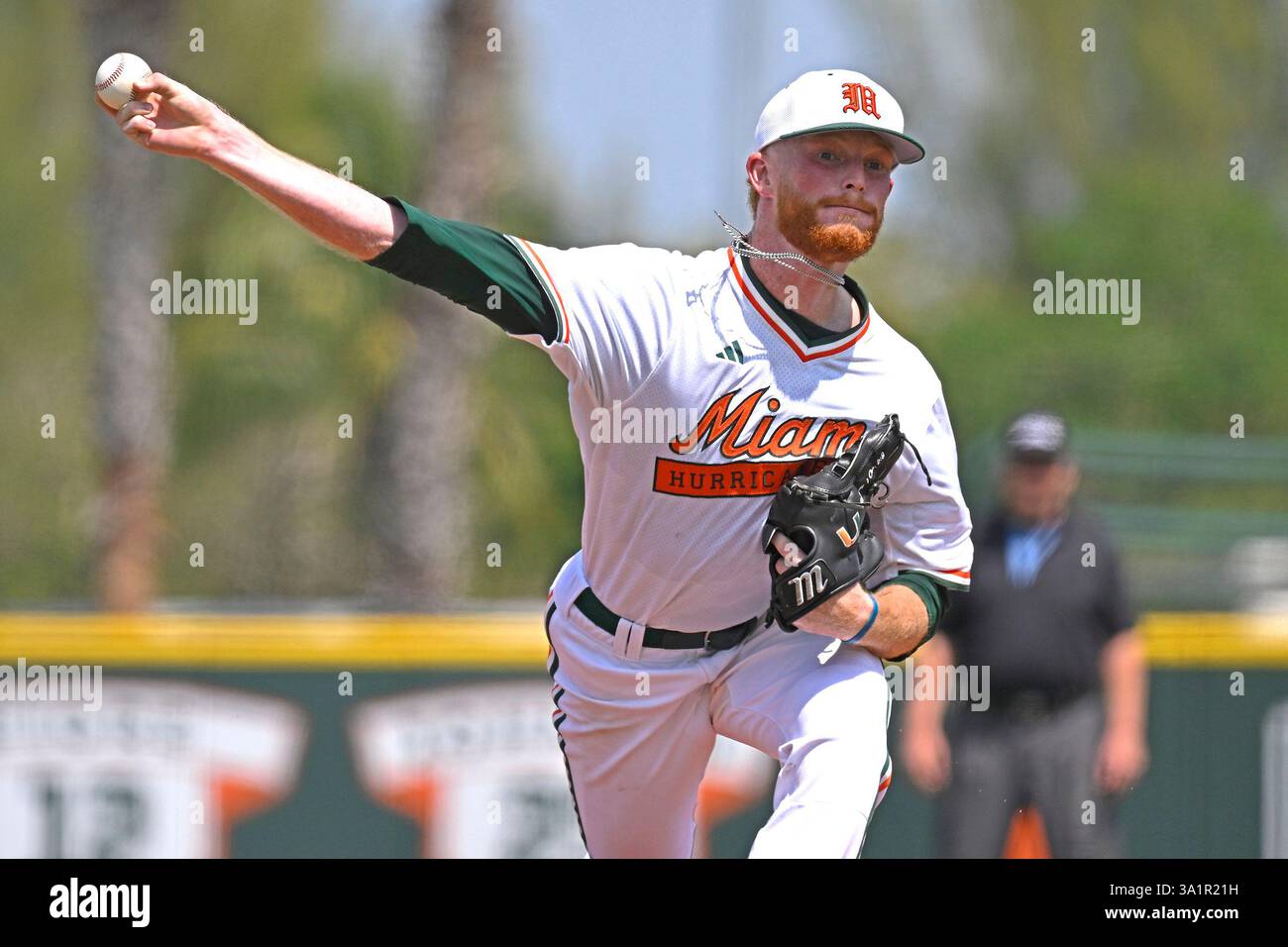 CORAL GABLES, FL - MARCH 09: Miami right-handed pitcher Brian Walters ...