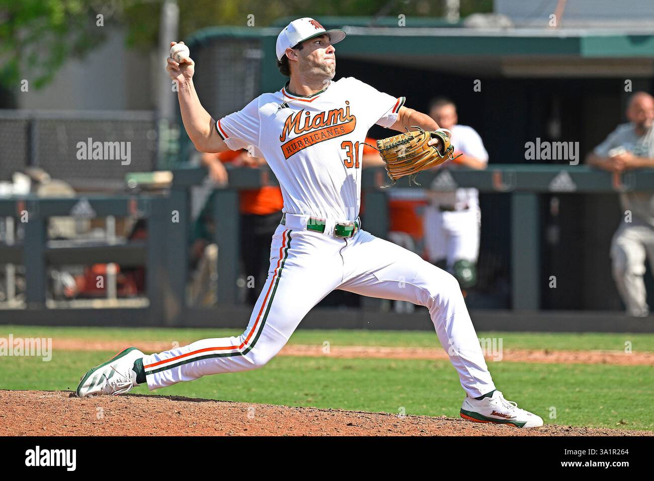 CORAL GABLES, FL - MARCH 09: Miami right-handed pitcher Will Smith (31 ...