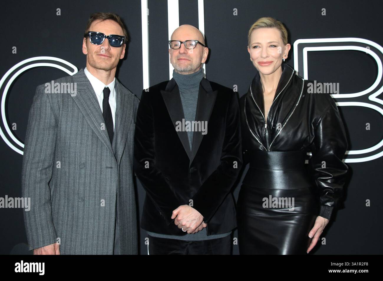 New York, NY, USA. 9th Mar, 2025. Michael Fassbender, Steven Soderbergh and Cate Blanchett at ...