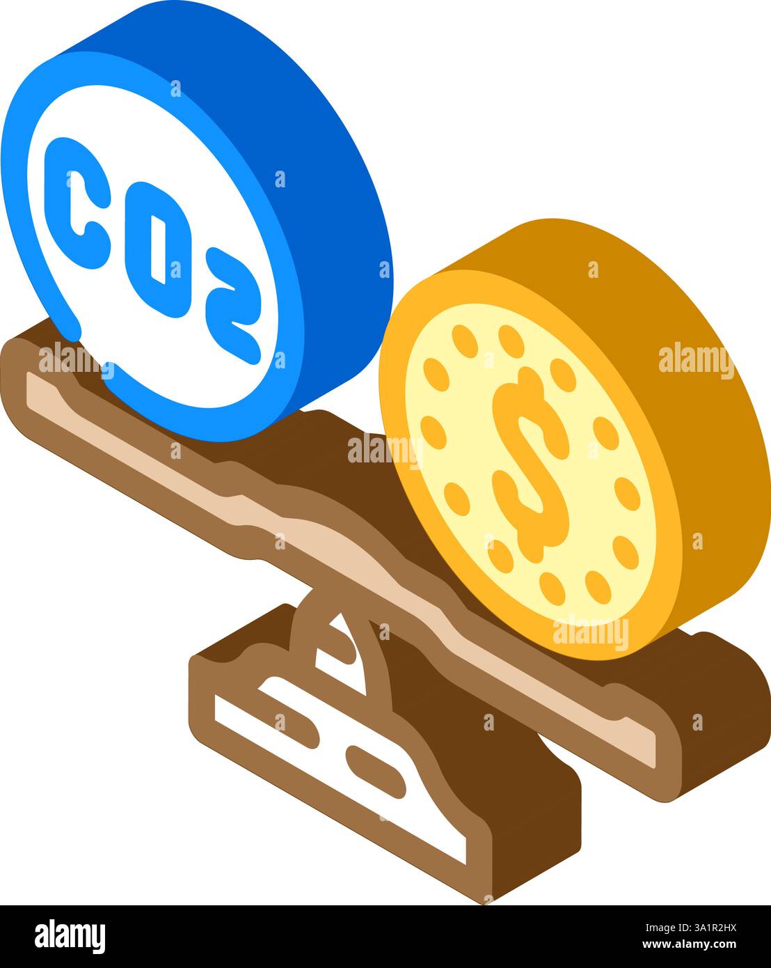 offset carbon isometric icon vector illustration Stock Vector Image ...