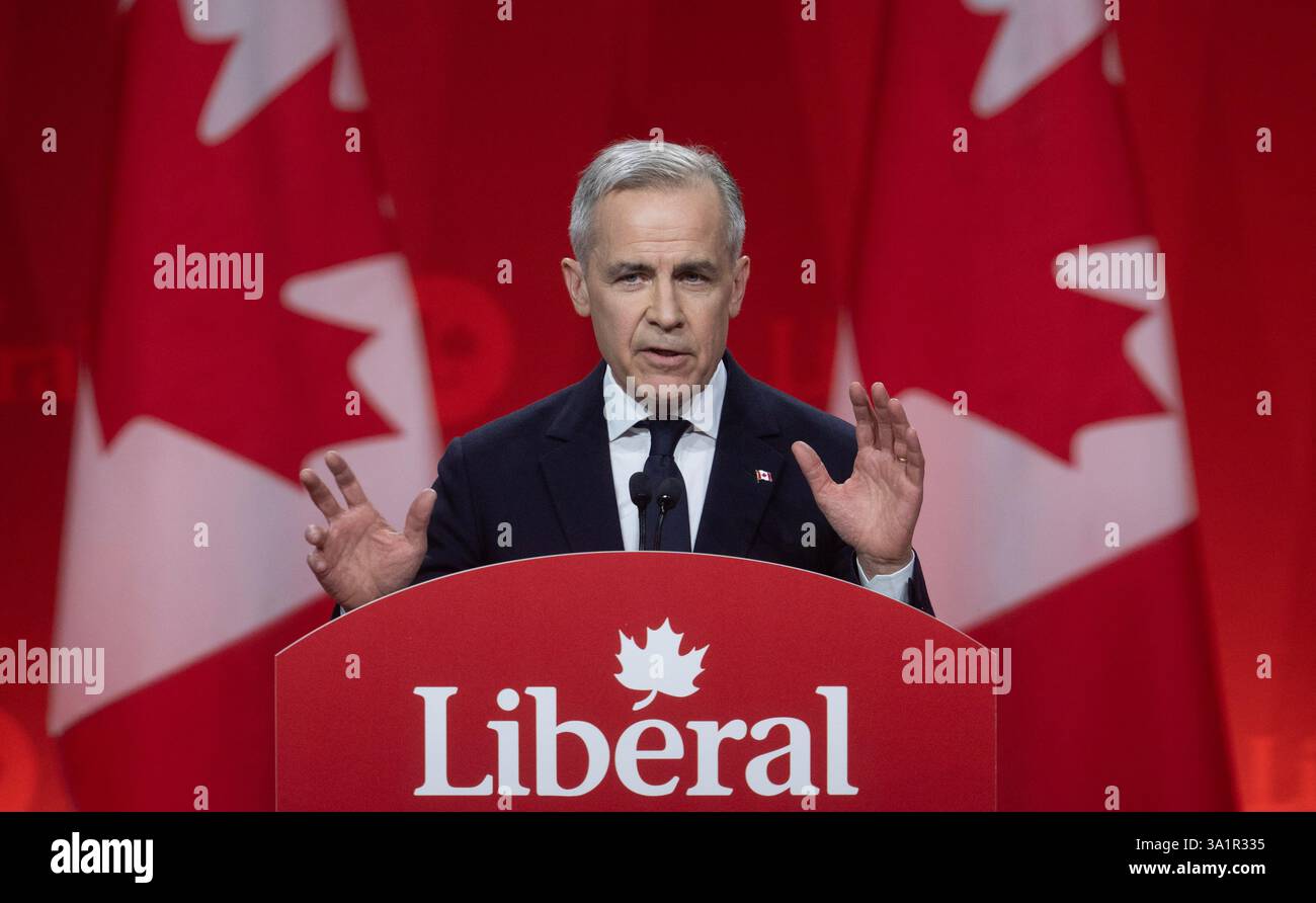 Ottawa, Canada. 09th Mar, 2025. Liberal Leader Mark Carney delivers his ...
