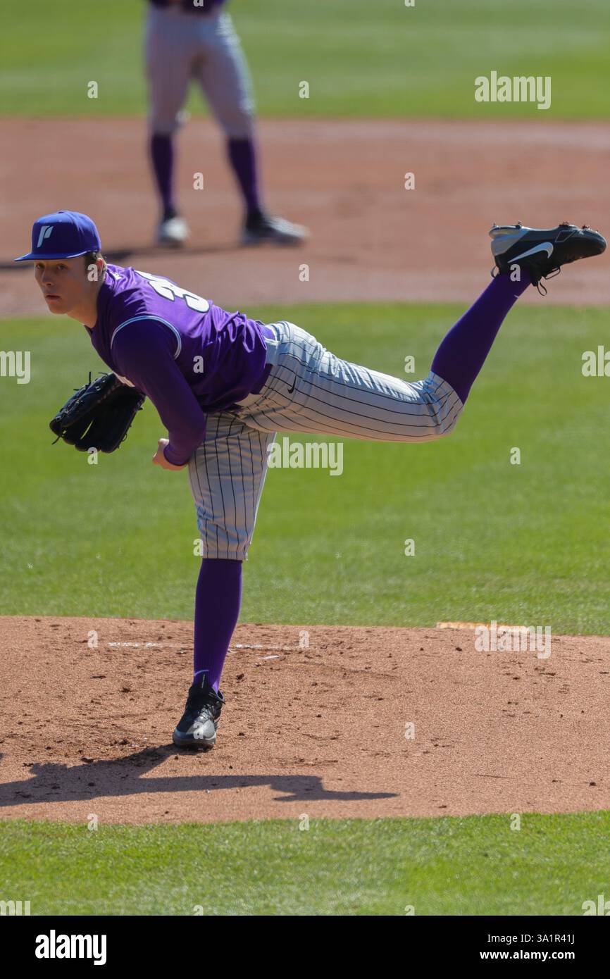 March 9, 2025: Portland pitcher Ryan Rembisz (30) finishes up his ...