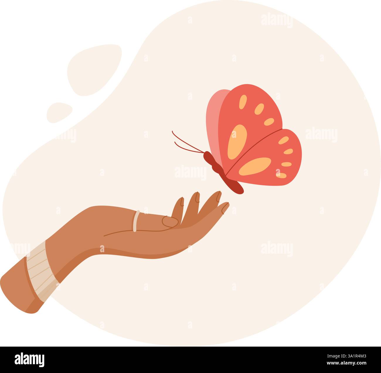 Hand Holding Butterfly Symbol Stock Vector Image & Art - Alamy