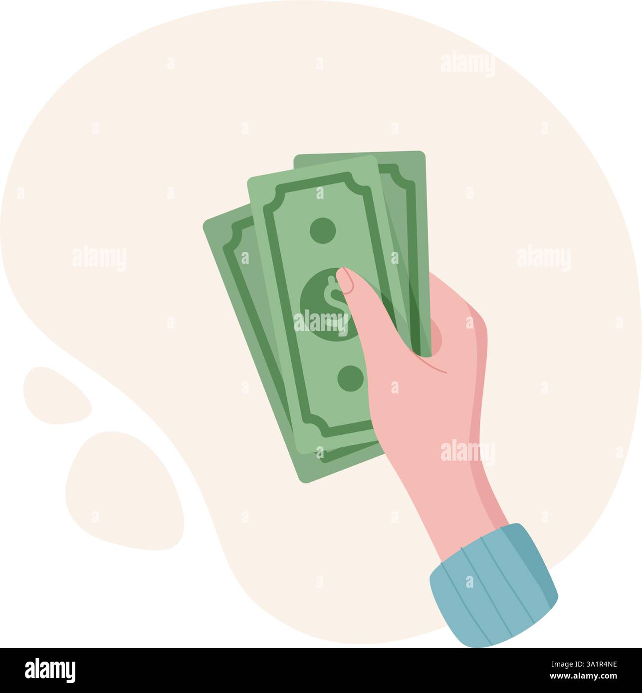 Cash Holding Female Character Stock Vector Image & Art - Alamy