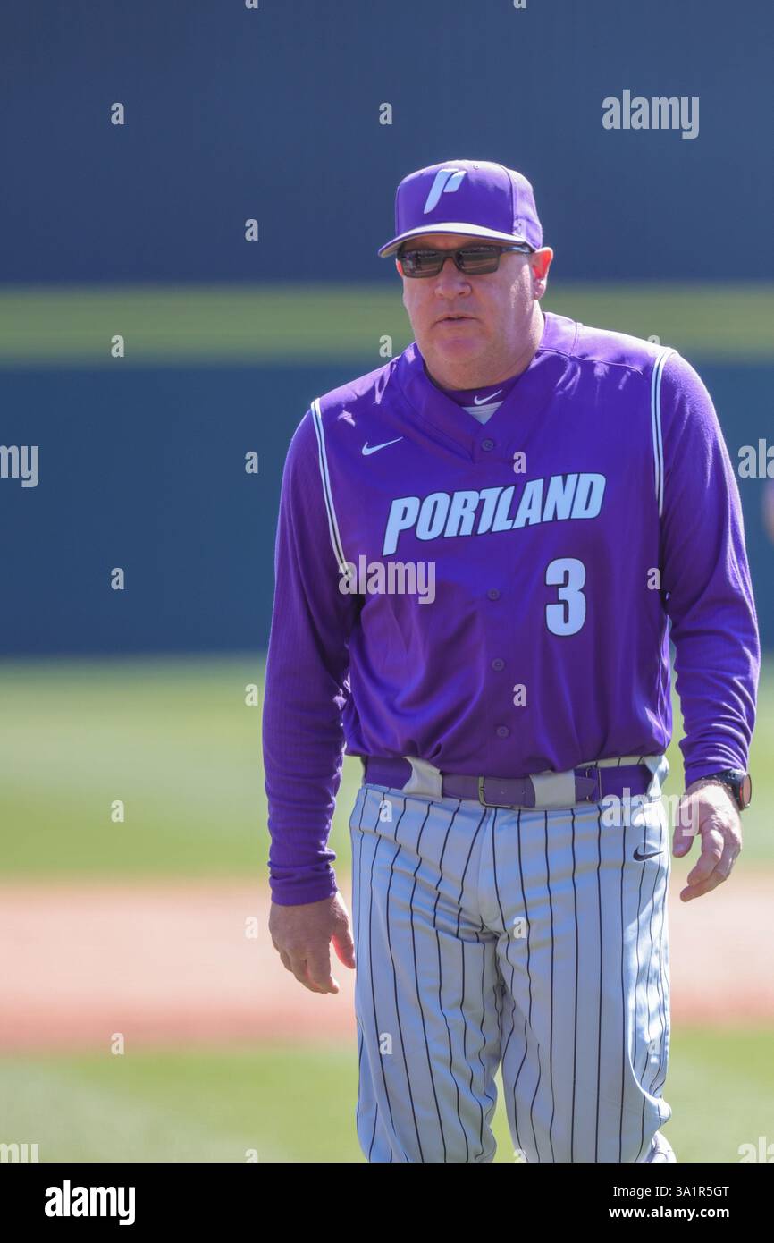 March 9, 2025: Portland Head Coach Geoff Loomis makes his way back to ...