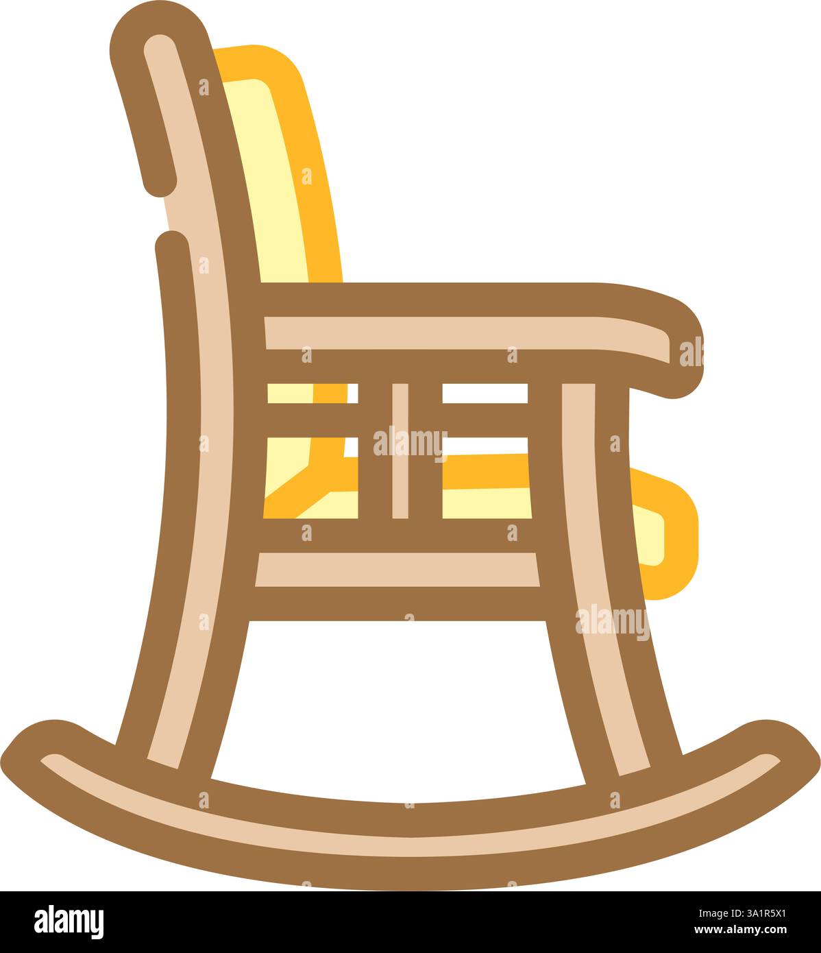 rocking chair slow living color icon vector illustration Stock Vector ...