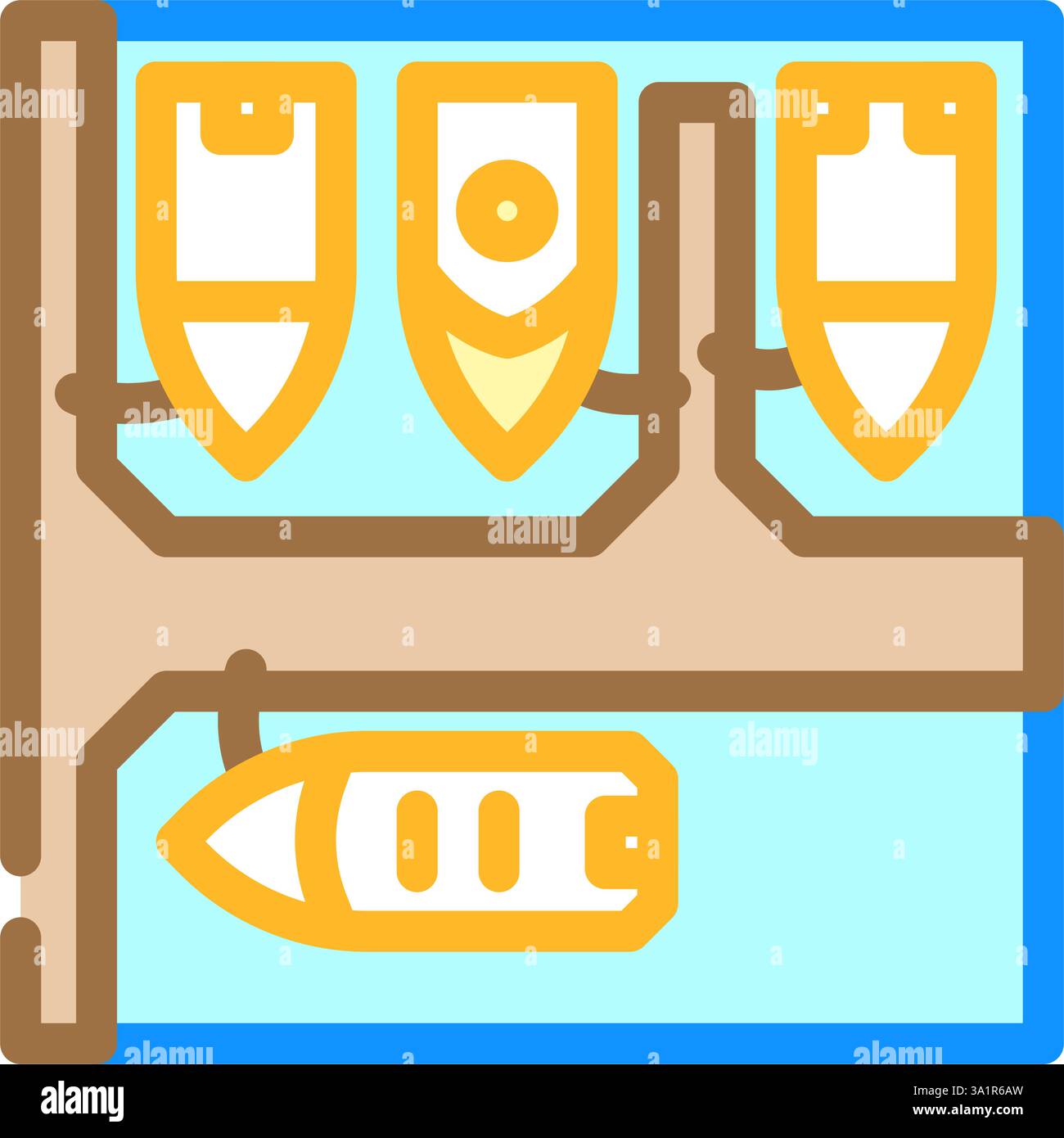 marina dock sailing sport color icon vector illustration Stock Vector ...