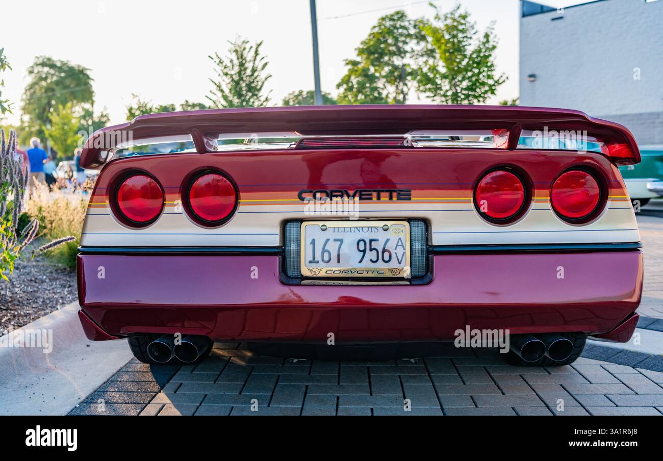 Park Ridge, Illinois, USA - August 22, 2024: Chevrolet Corvette C4 ...