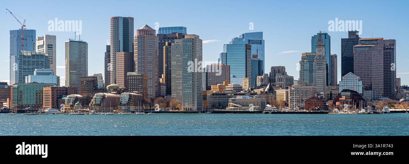 Boston, MA, USA - 21 February 2025 - View of Boston skyline and ...