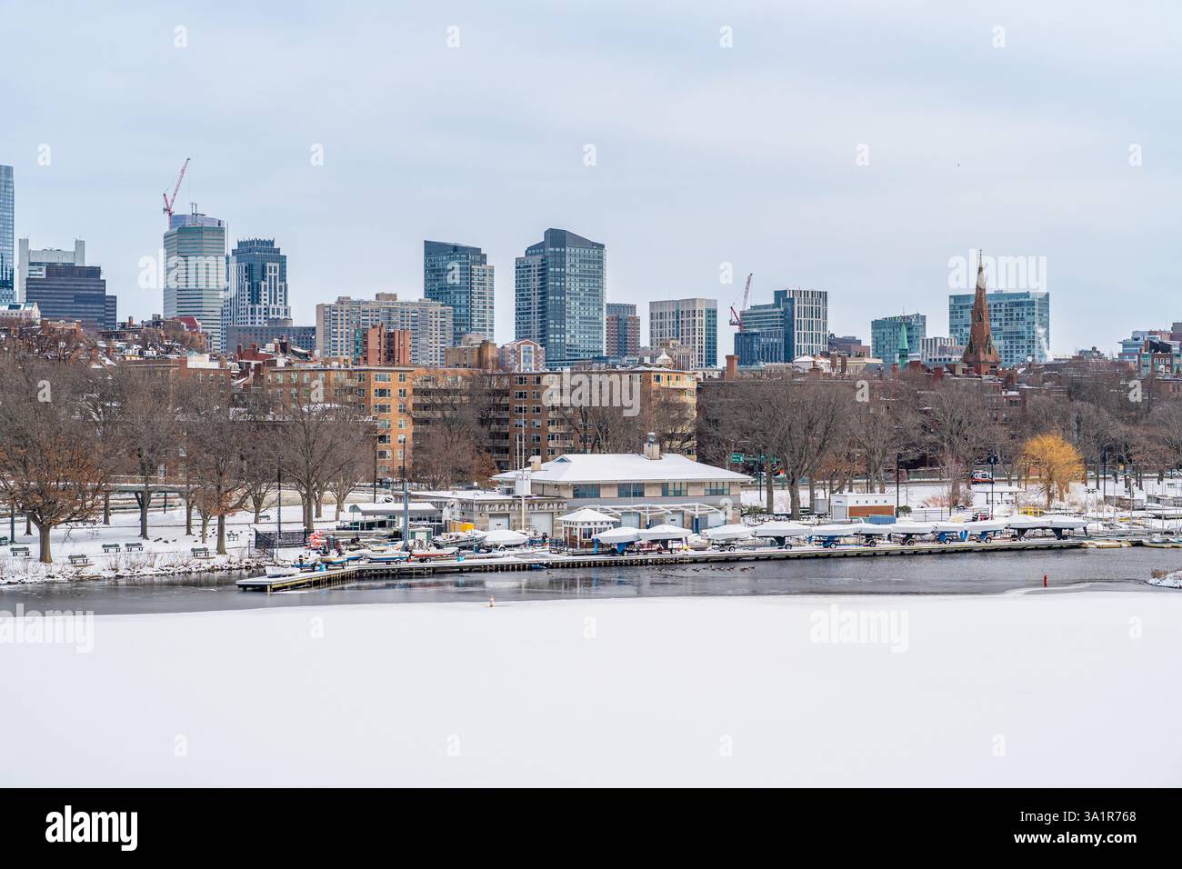 Boston, MA, USA - 12 February 2025 - View of Boston skyline and ...