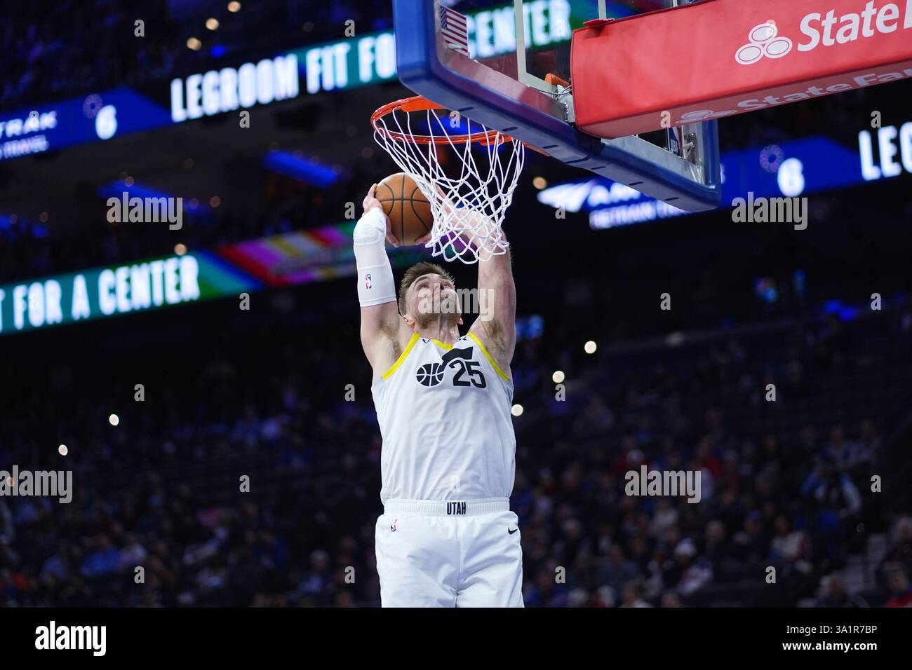 Utah Jazz's Micah Potter plays during an NBA basketball game Sunday ...