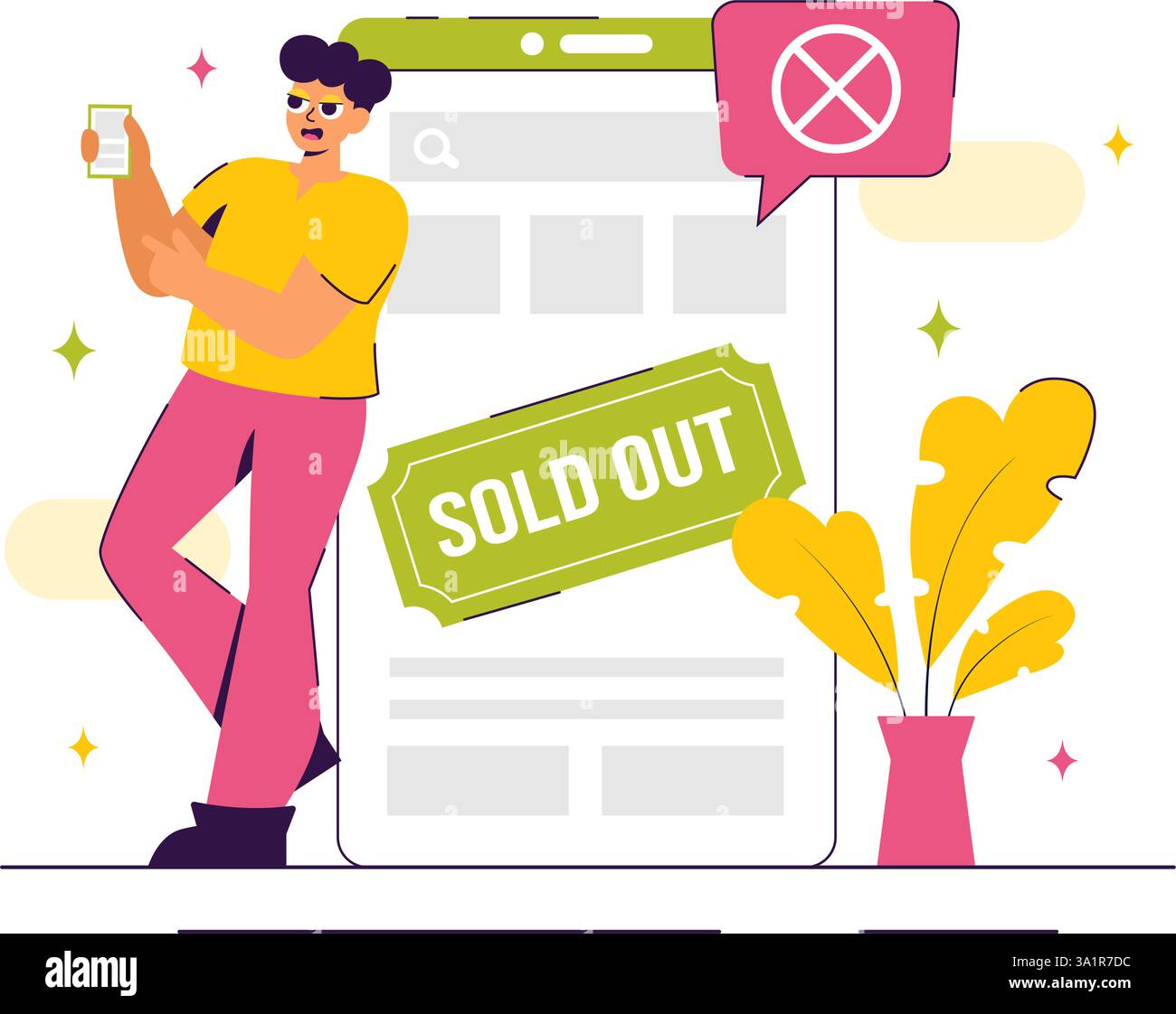 Sold Out Vector Illustration featuring a Shopping Message or Special ...