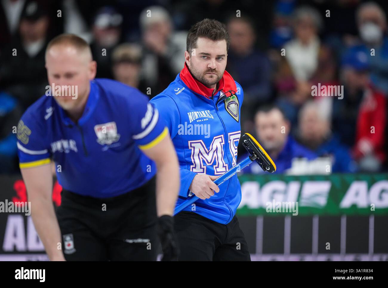 Kelowna, Canada. 09th Mar, 2025. Manitoba-Dunstone skip Matt Dunstone ...
