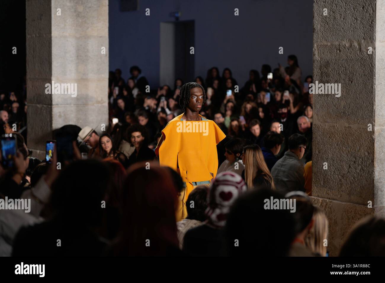 Lisbon, Portugal. 08th Mar, 2025. A model walks the runway during IED ...