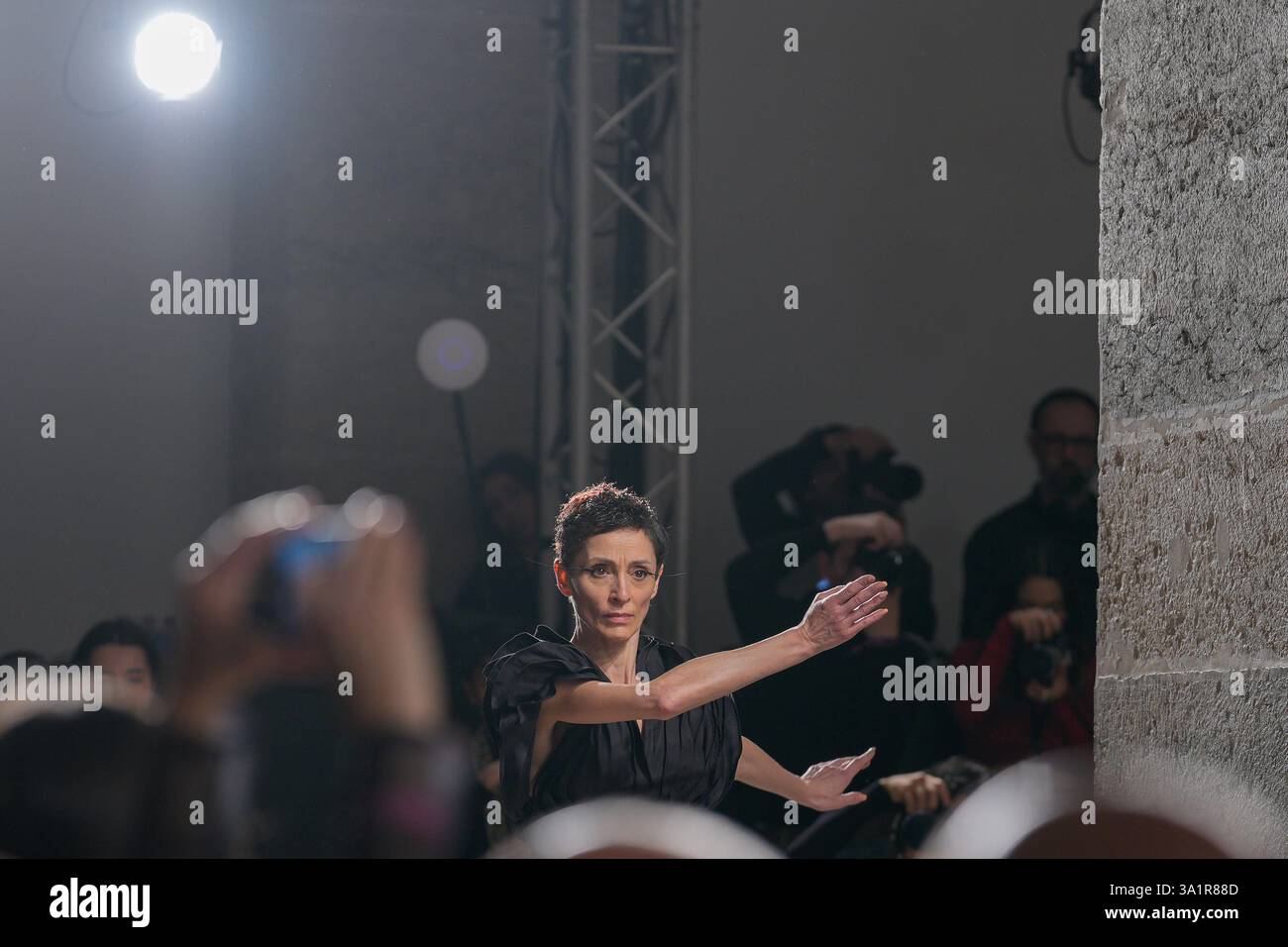 Lisbon, Portugal. 08th Mar, 2025. A model walks the runway during ...