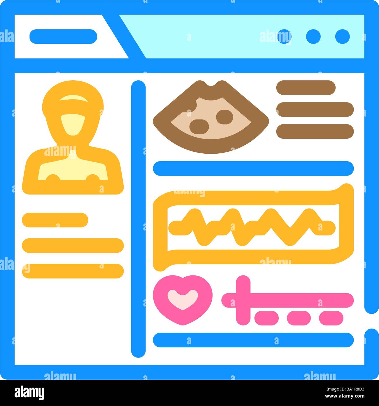 digital health record healthcare innovation color icon vector ...