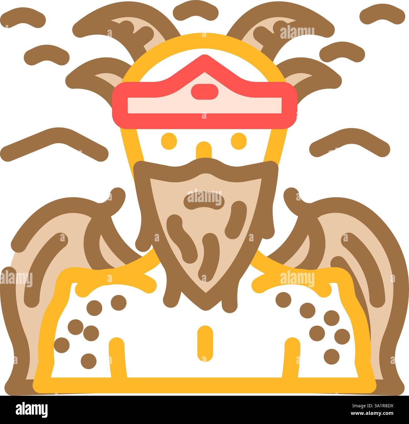 tartarus greek god ancient color icon vector illustration Stock Vector ...