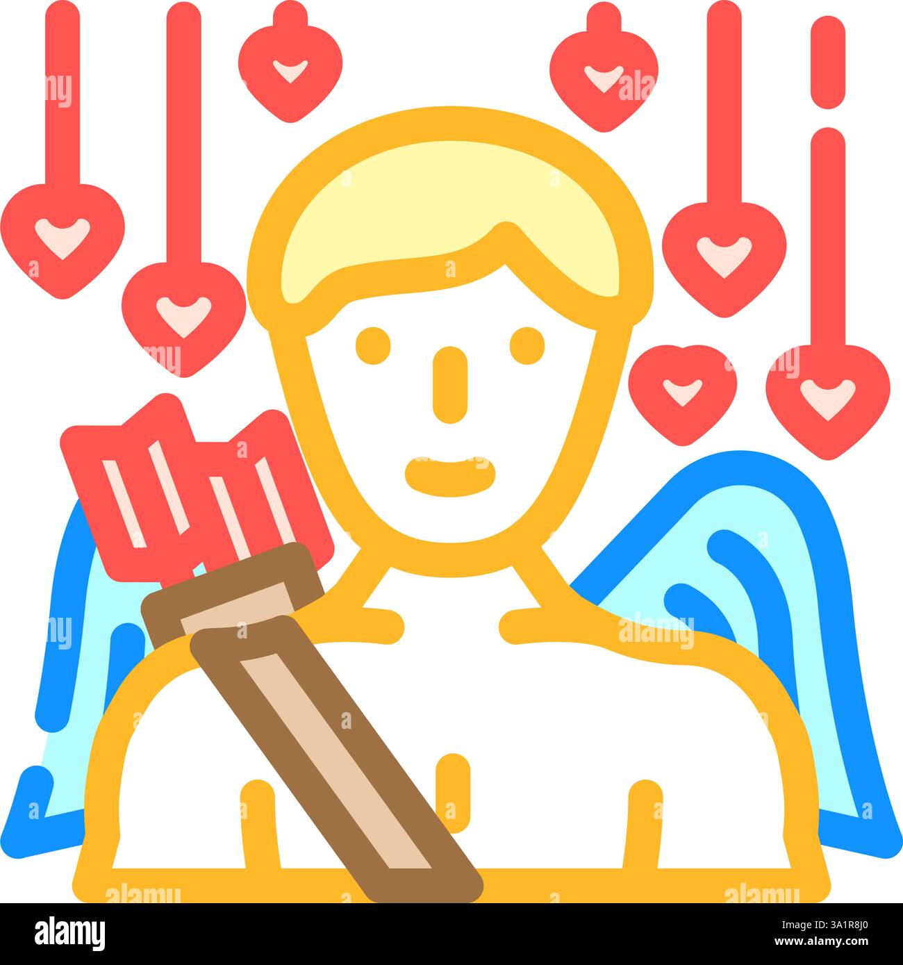 eros greek god ancient color icon vector illustration Stock Vector ...