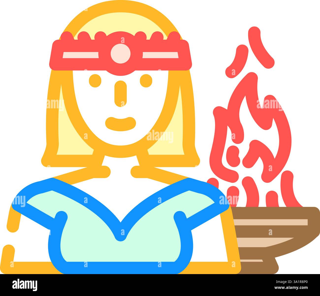 hestia greek god ancient color icon vector illustration Stock Vector ...