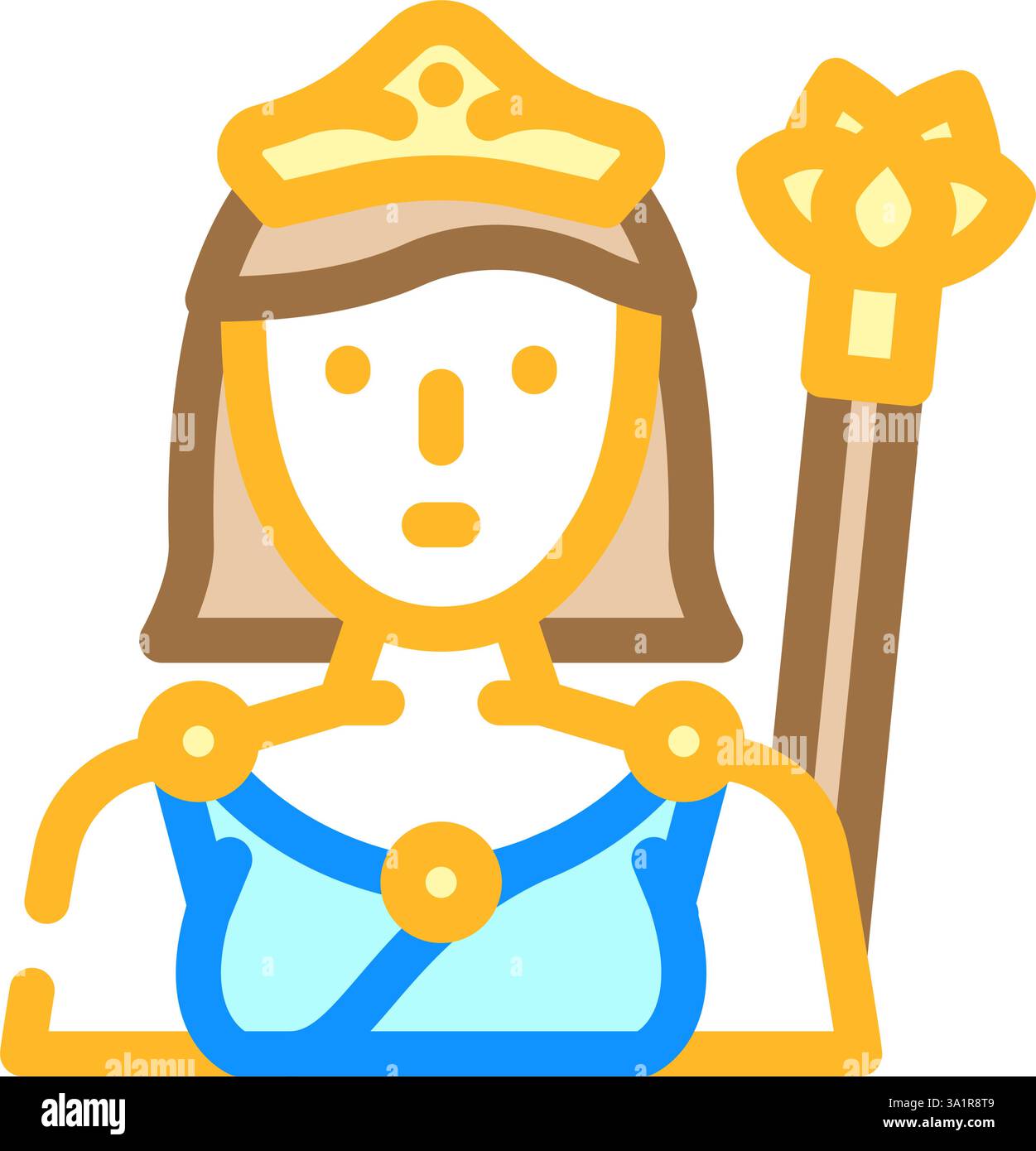 hera greek god mythology color icon vector illustration Stock Vector ...