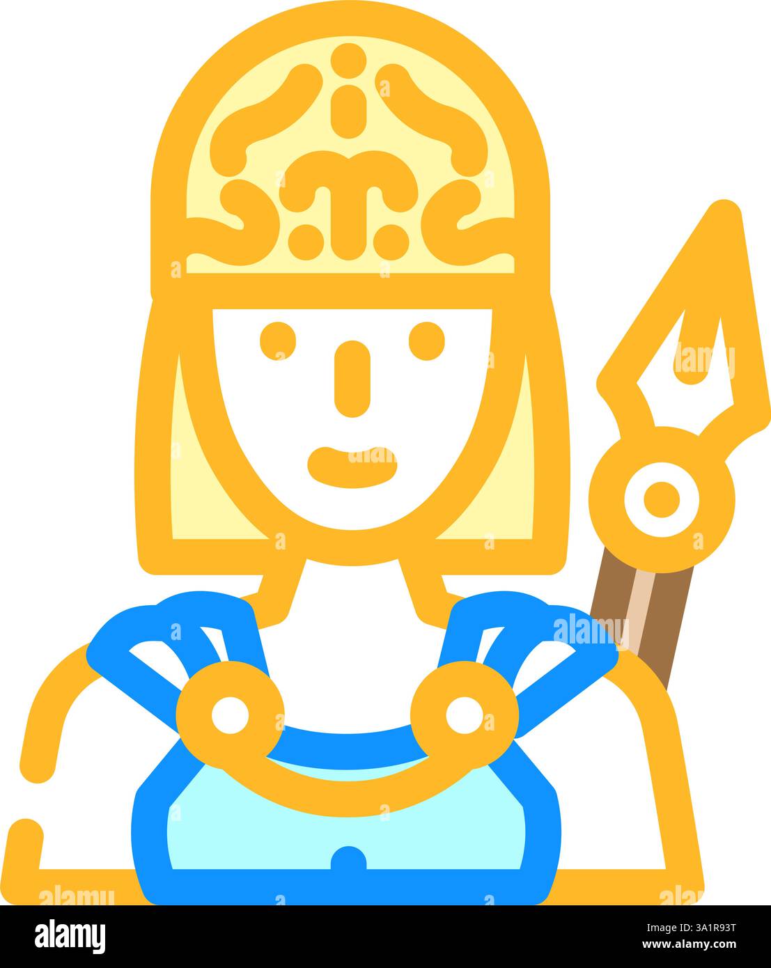 athena greek god mythology color icon vector illustration Stock Vector ...