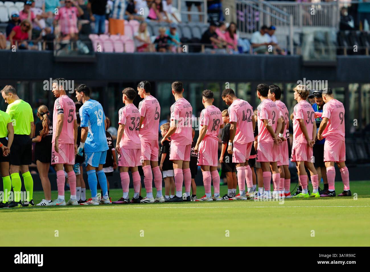 FORT LAUDERDALE, FL - MARCH 09: Inter Miami CF players and officials ...