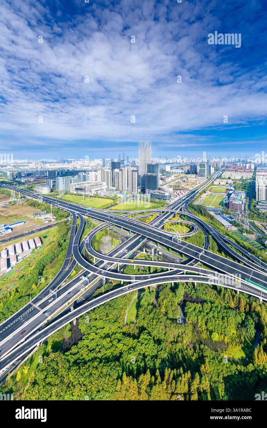 The North-South Viaduct and Middle Ring Road transportation hub in ...
