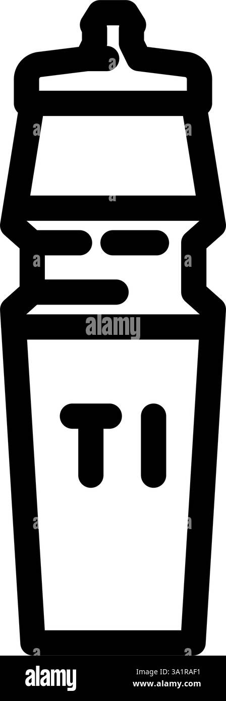 water bottle titanium line icon vector illustration Stock Vector Image ...