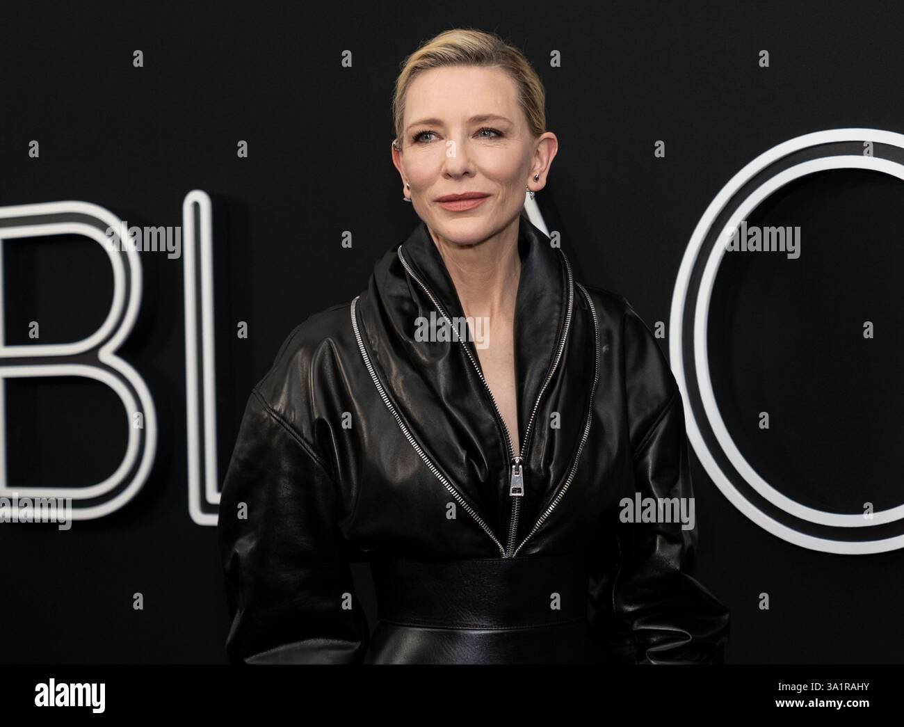 New York, USA. 09th Mar, 2025. Cate Blanchett wearing dress by Sarah ...