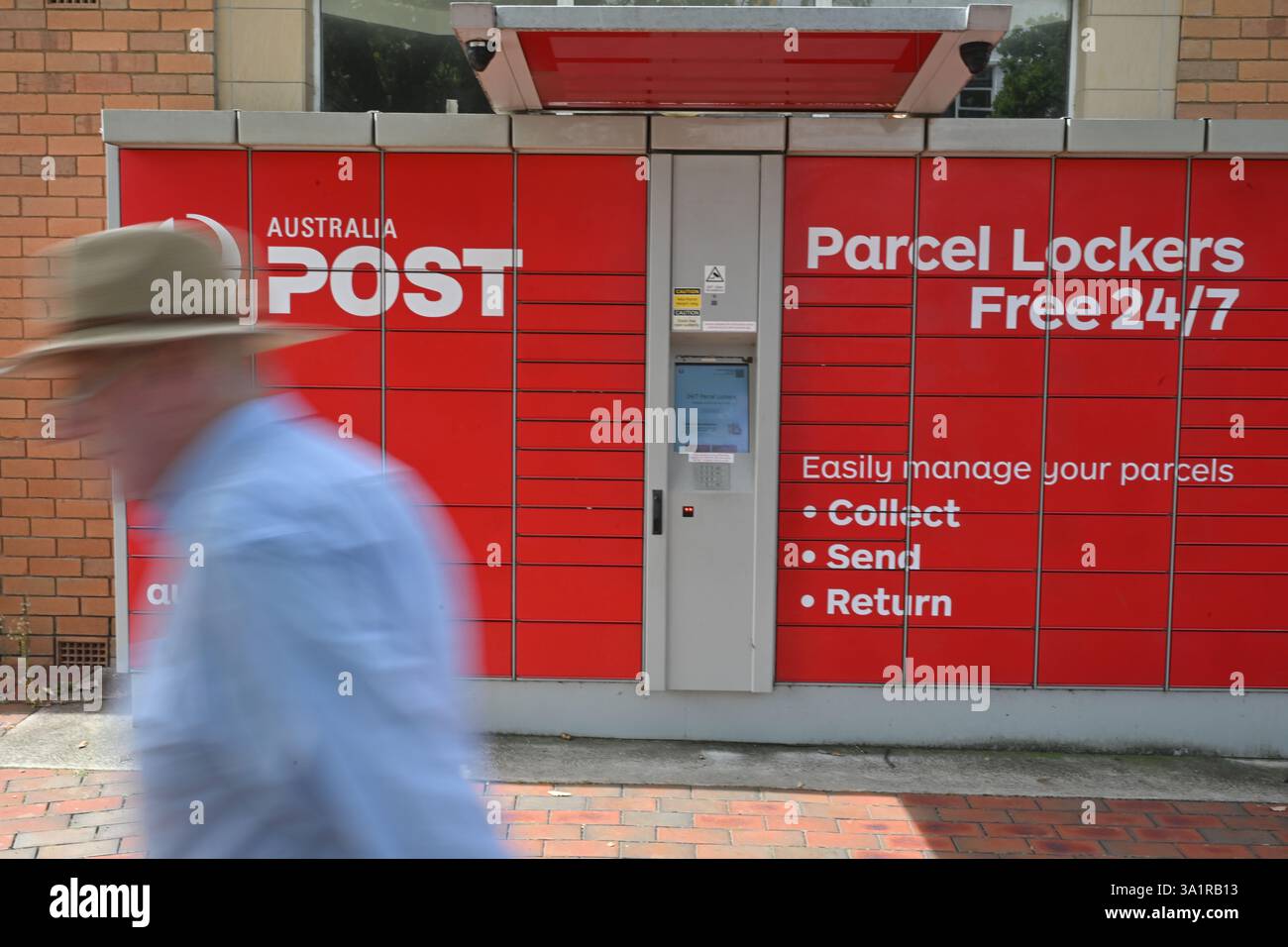 Canberra, Australia. 10th Mar, 2025. An Australia Post parcel locker is ...