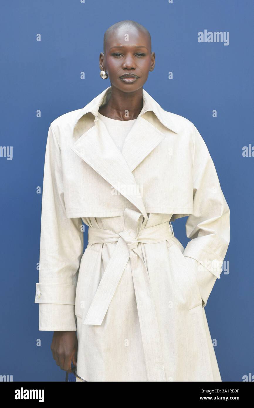 Adot Gak attending the Akris Womenswear Fall/Winter 2025-2026 show as ...