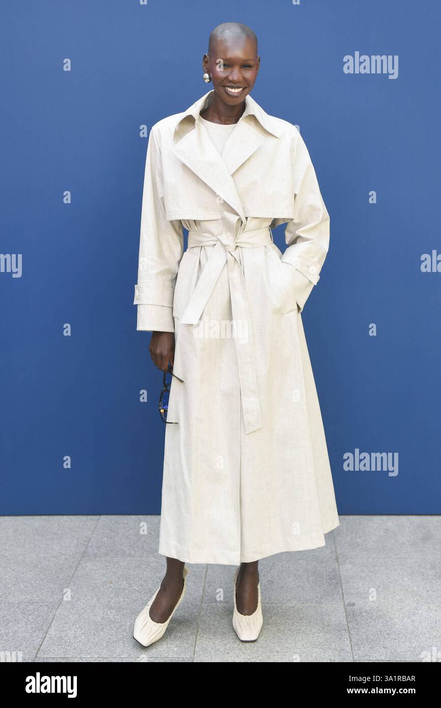 Adot Gak attending the Akris Womenswear Fall/Winter 2025-2026 show as ...