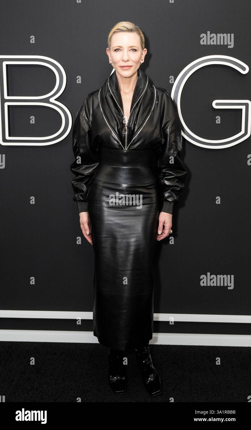 New York, NY, March 9, 2025: Cate Blanchett wearing dress by Sarah ...