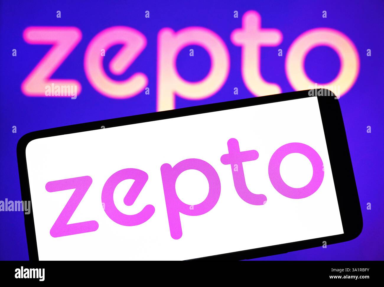 Ukraine. 29th Dec, 2024. In this photo illustration, a Zepto logo is ...