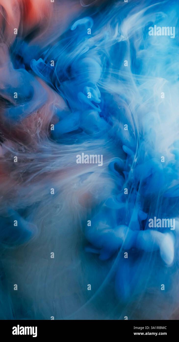 Colorful mist. Defocused flow. Mystic ink spill abstract liquid ...