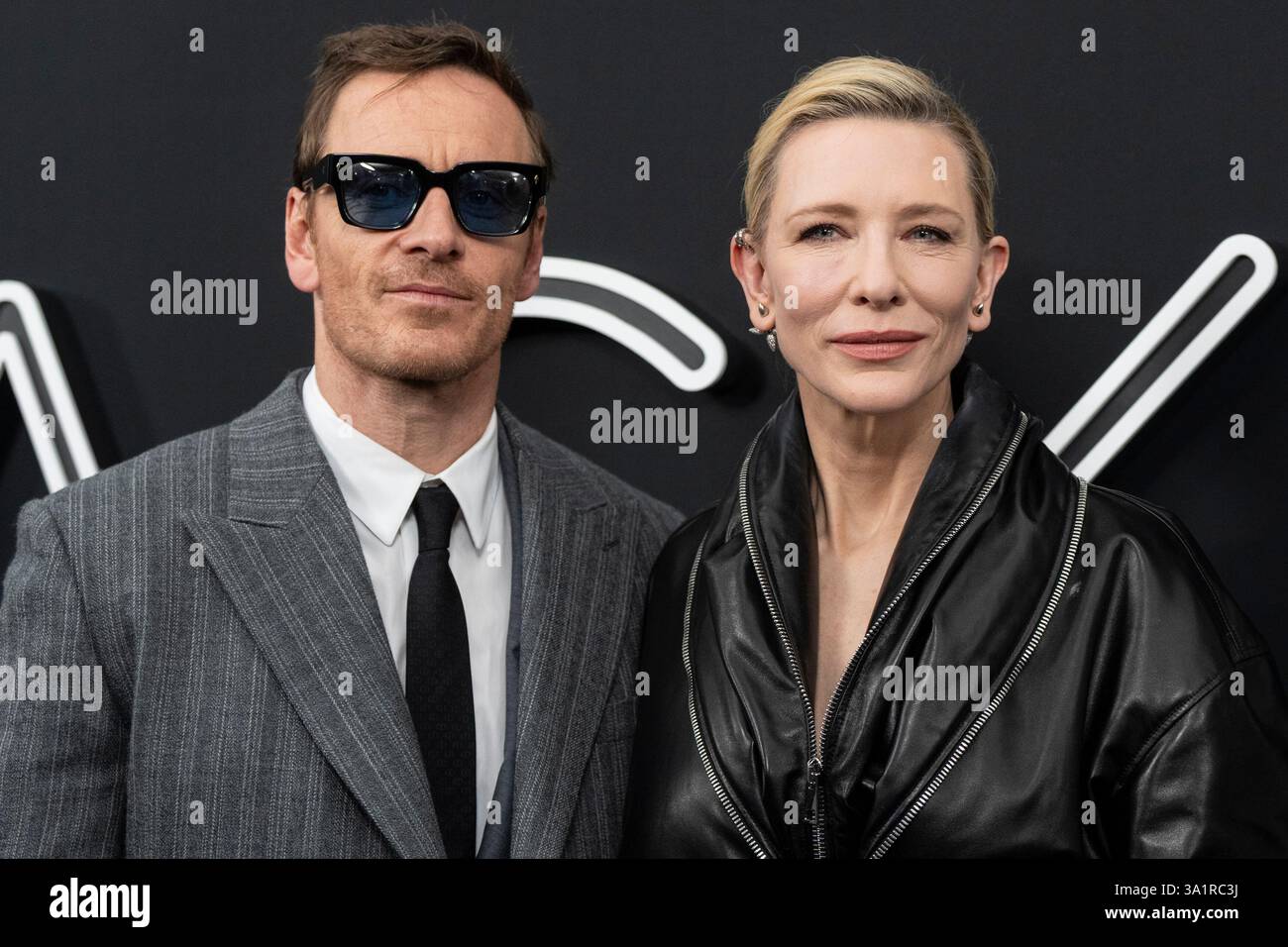 New York, USA. 09th Mar, 2025. Michael Fassbender and Cate Blanchett ...