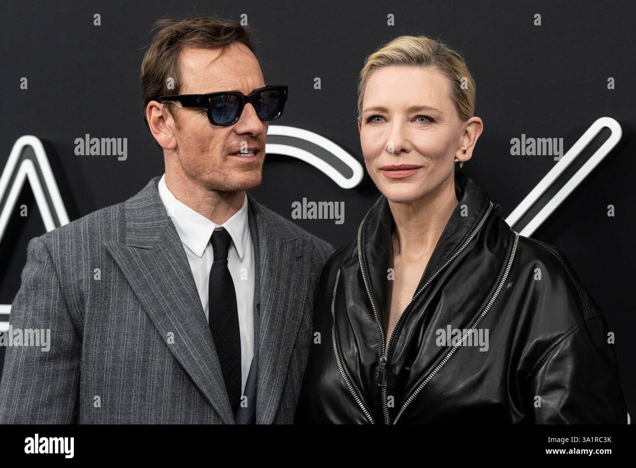 New York, USA. 09th Mar, 2025. Michael Fassbender and Cate Blanchett ...