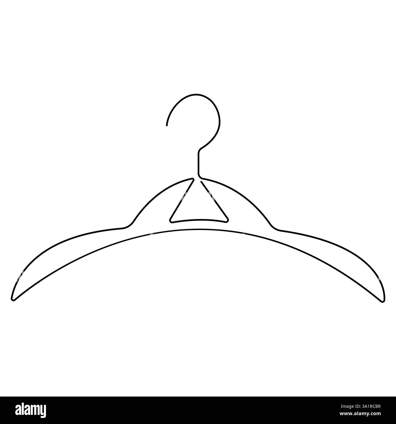 Continuous single line art drawing of suit hanger icon outline vector ...