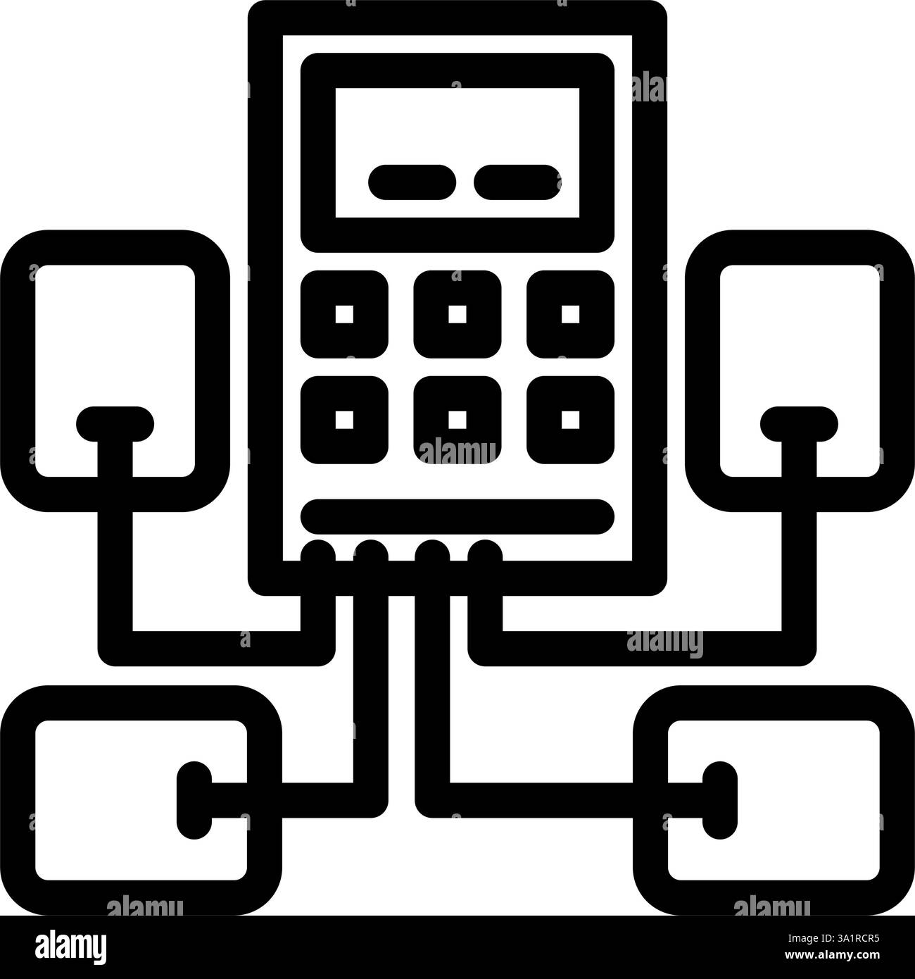 tens electrotherapy device line icon vector illustration Stock Vector ...