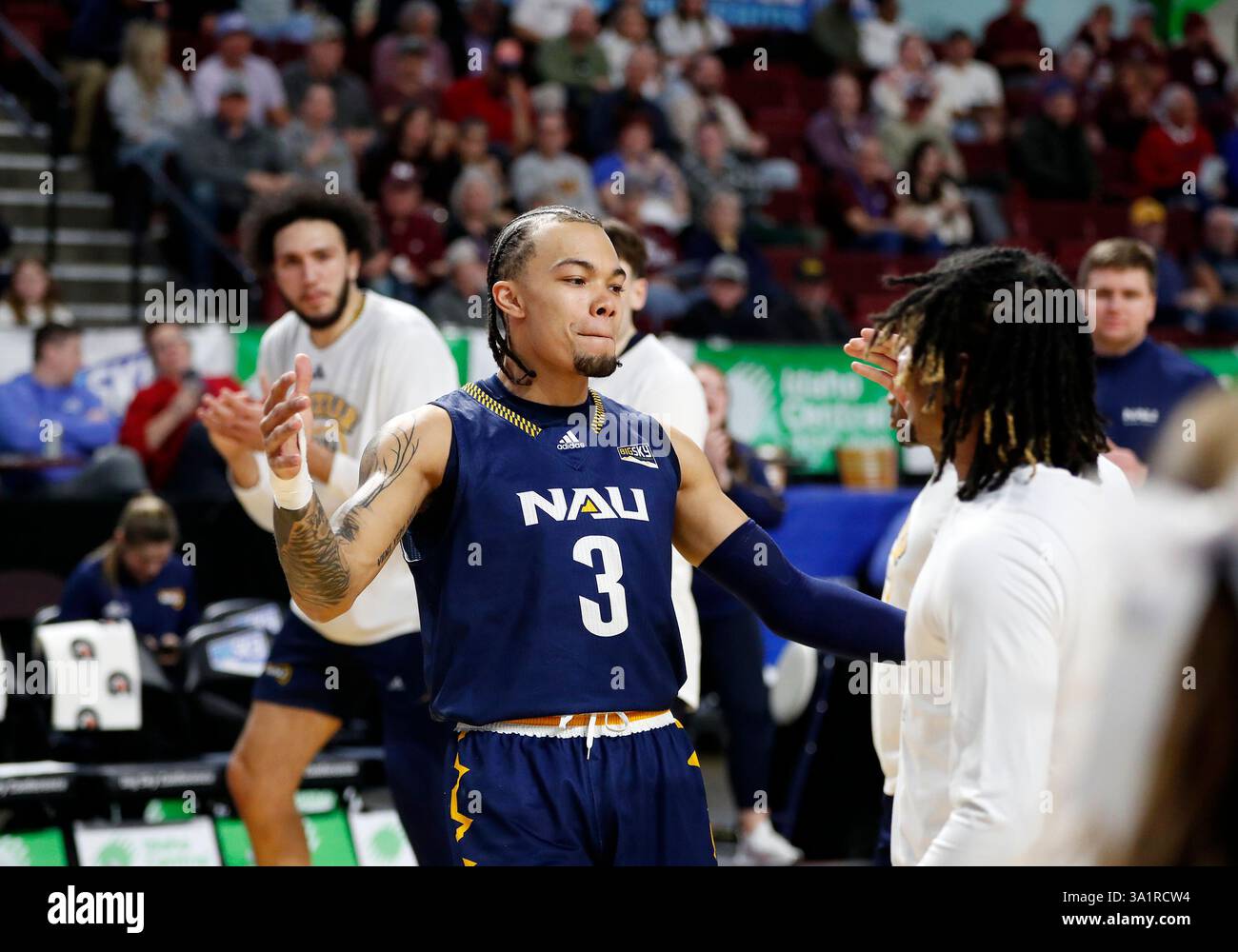 March 09, 2025: Northern Arizona Lumberjacks guard Jayden Jackson (3 ...