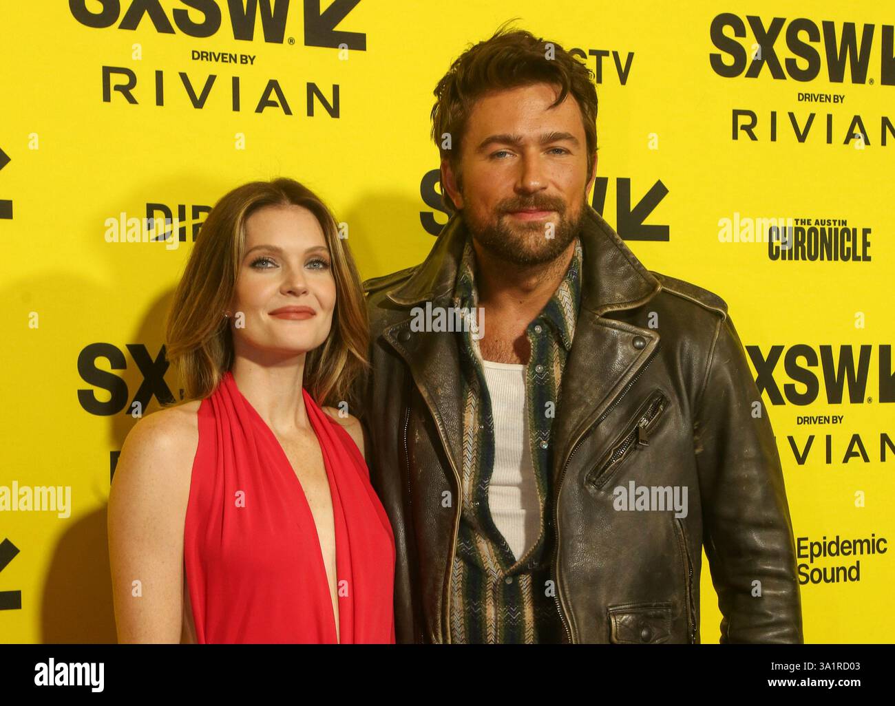 Meghann Fahy, left, and Brandon Sklenar arrive for the world premiere ...