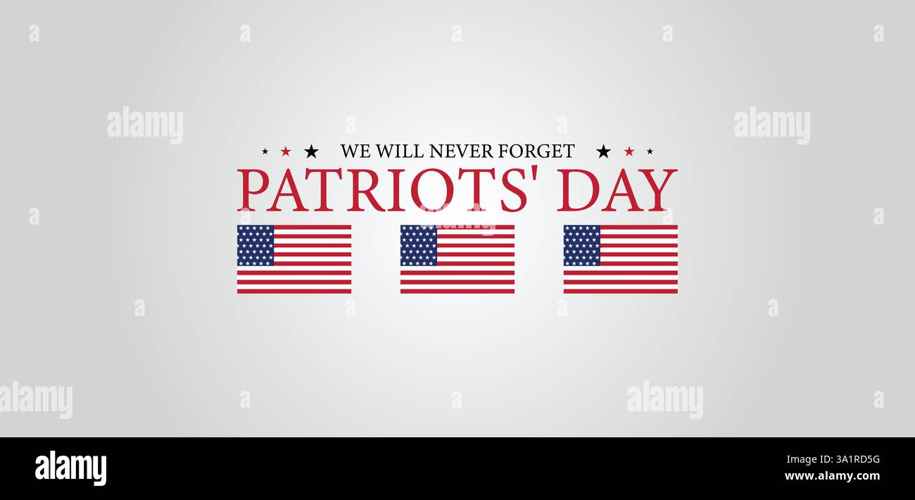 United in Memory The Significance of Patriots Day Stock Vector Image ...